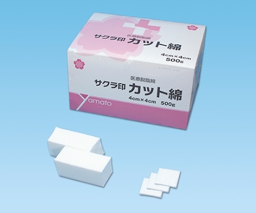 Yamato（大和工場） サクラ印 カット綿4cm×4cm 500g 58812 1箱（ご注文単位1箱）【直送品】 包装用品・店舗用品の通販 シモジマ