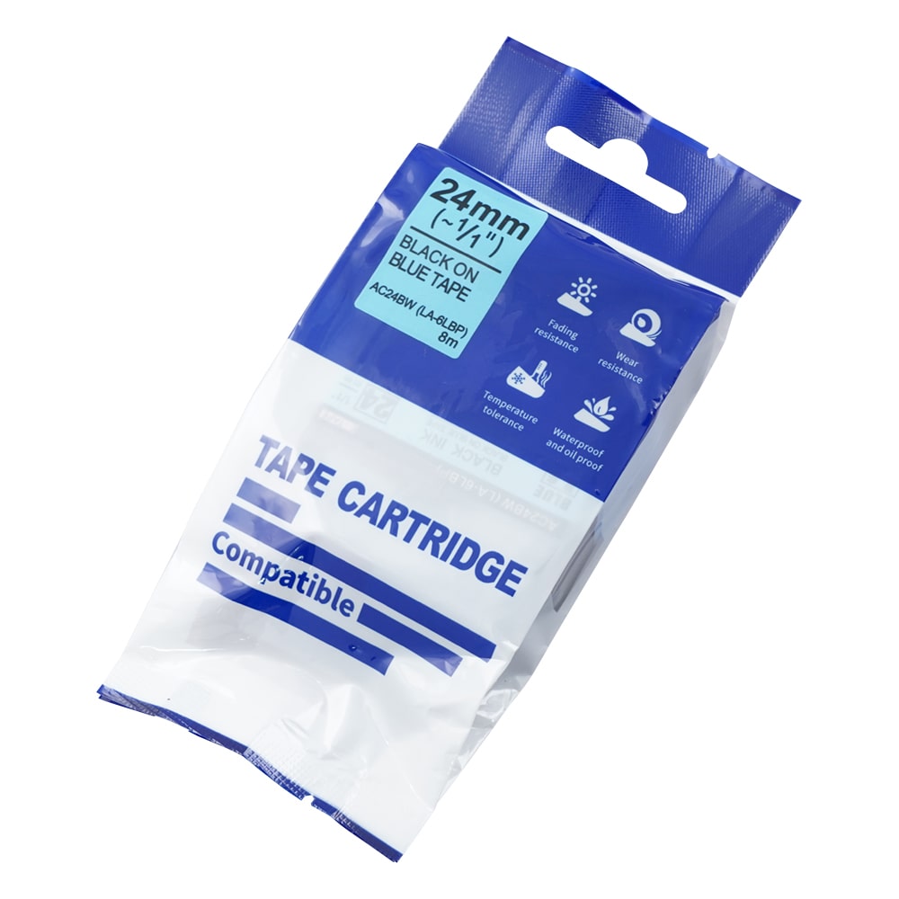 AIMO テープカートリッジ ブルー 24mm AC24BW 1パック（ご注文単位1パック）【直送品】 包装用品・店舗用品の業務用通販 シモジマ公式