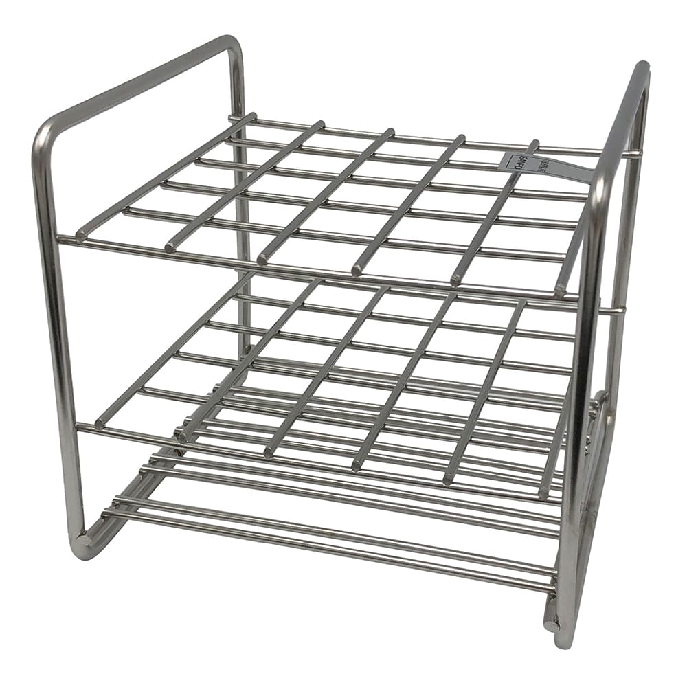 サンポー ステンレス試験管立 配列：5×5 サイズ： 18.5mm16.5‐25H 1台 (ご注文単位1台) 【直送品】 包装用品・店舗用品の通販 シモジマ