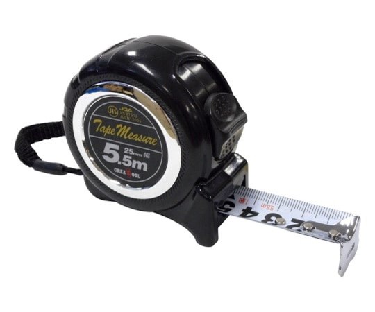 WIZ'A (アークランドサカモト) ロック付きメジャー (JIS付) 5.5m×25mm ブラック478138642 1個 (ご注文単位1個) 【直送品】 包装用品・店舗用品の通販 シモジマ