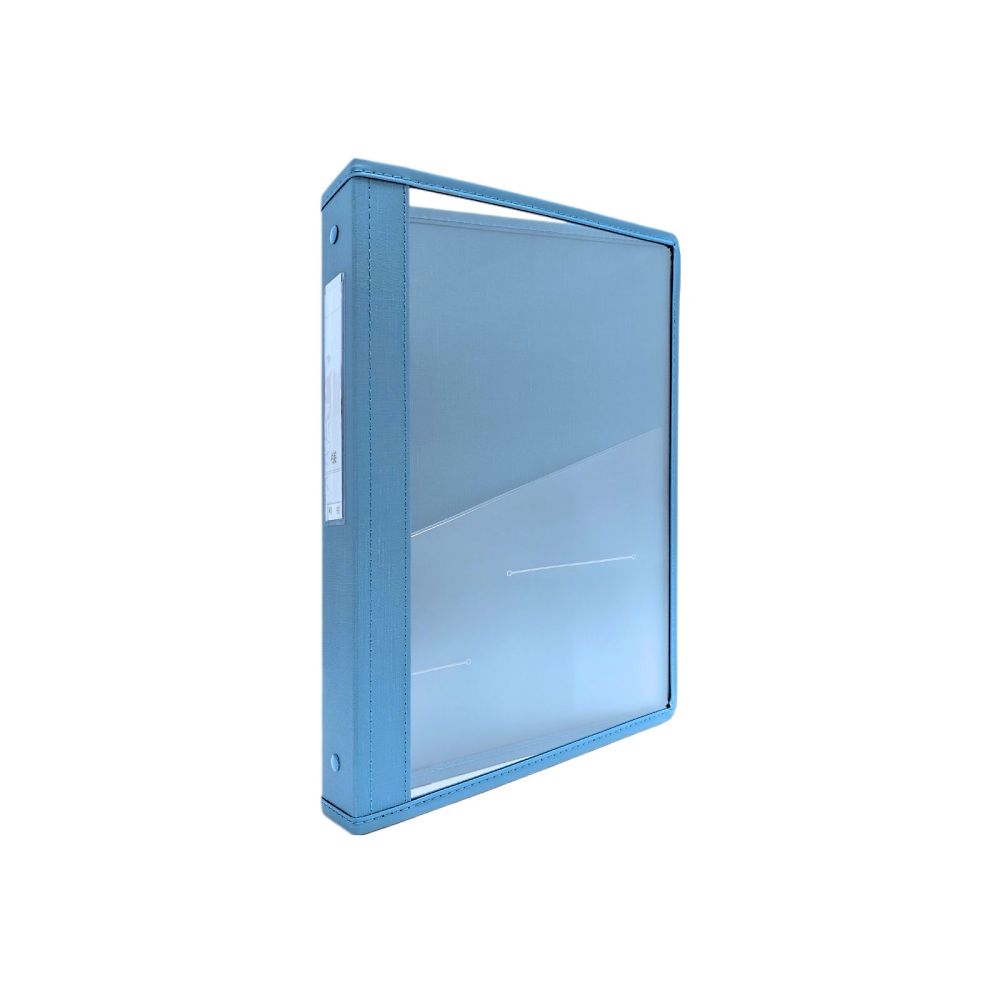 サンリーフ カルテブック (クリアータイプ) A4 4穴 ブルー 背幅40mmSKC-440-4BL 1冊 (ご注文単位1冊) 【直送品】 包装用品・店舗用品の通販 シモジマ