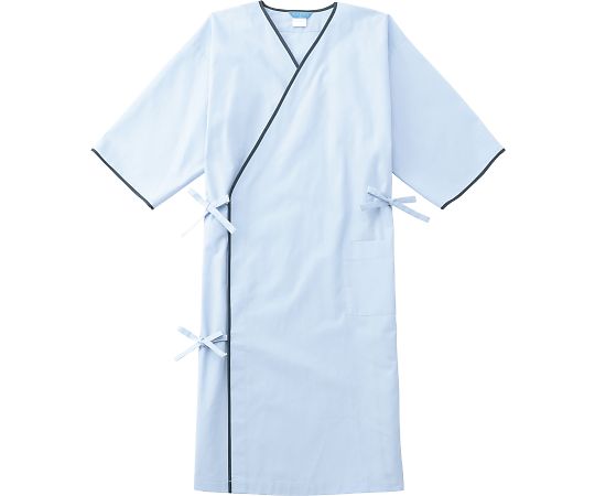 KAZEN 検診衣 サックス L 226-91 L 1枚（ご注文単位1枚）【直送品】 包装用品・店舗用品の通販 シモジマ