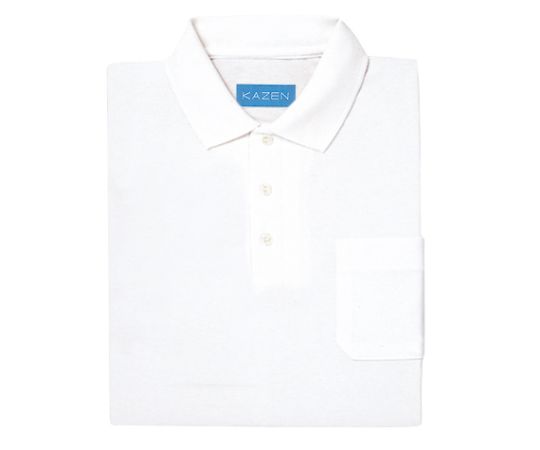 KAZEN ポロシャツ半袖 白 3L 237-20 3L 1枚（ご注文単位1枚）【直送品】 包装用品・店舗用品の通販 シモジマ
