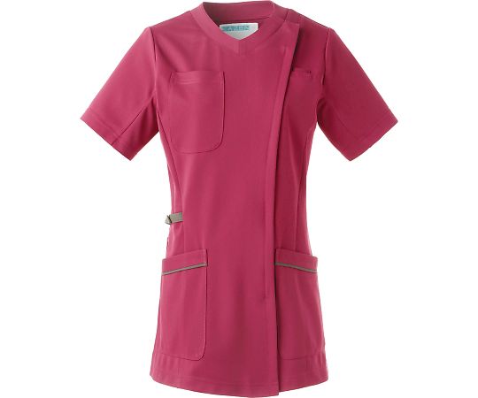 KAZEN レディススクラブジャケット半袖 プラムxグレー 3L 981-45 3L 1枚（ご注文単位1枚）【直送品】 包装用品・店舗用品の通販 シモジマ