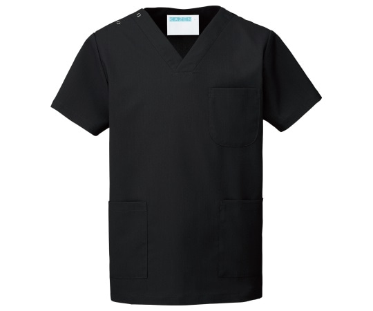 KAZEN スクラブ（男女兼用） ブラック SS 133-99 SS 1枚（ご注文単位1枚）【直送品】 包装用品・店舗用品の通販 シモジマ