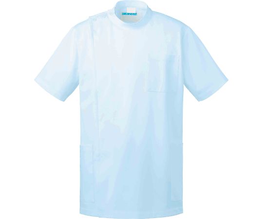 KAZEN メンズ医務衣 半袖 サックス 5L 253-11 5L 1枚（ご注文単位1枚）【直送品】 包装用品・店舗用品の通販 シモジマ