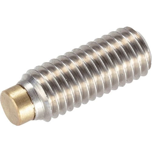 トラスコ中山 HALDER プレッシャースクリュー 黄銅ピン付 ステンレス鋼 外径M10 長さ14（ご注文単位1個）【直送品】 包装用品・店舗用品の通販 シモジマ