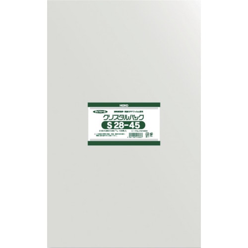 トラスコ中山 HEIKO OPP袋 テープなし クリスタルパック S28-45 100枚入り（ご注文単位1袋）【直送品】 包装用品・店舗用品の通販 シモジマ