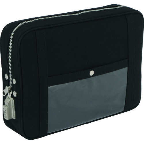 トラスコ中山 SANEI 帆布メール用ポーチ(LL)SED-1錠付 黒（ご注文単位1個）【直送品】 包装用品・店舗用品の通販 シモジマ