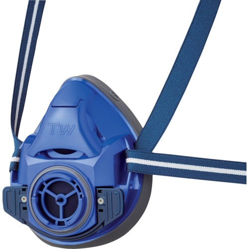 トラスコ中山 シゲマツ 防じん・防毒マスク TW01C ブルー M 584-0011 (ご注文単位1個) 【直送品】 包装用品・店舗用品の通販 シモジマ