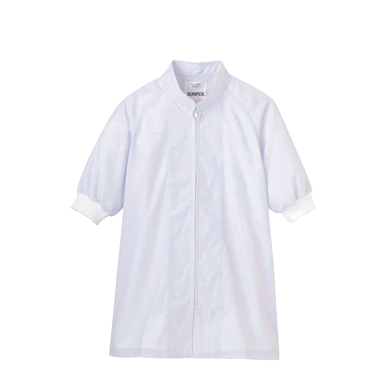 男女兼用半袖コート FA-302 （ホワイト）3L 1袋（ご注文単位1袋）【直送品】 包装用品・店舗用品の通販 シモジマ