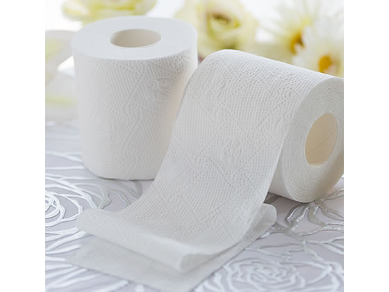 丸富製紙 Hanataba パルプトイレット 12R シングル 50m 1パック（ご注文単位1パック)【直送品】 包装用品・店舗用品の通販 シモジマ