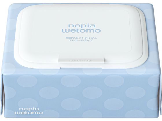 王子ネピア ネピア wetomo 除菌ウエットティシュ アルコールタイプ50枚 1パック（ご注文単位1パック）【直送品】 包装用品・店舗用品の通販 シモジマ