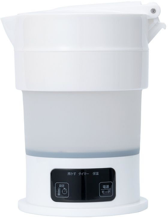 ナカバヤシ コンパクトに折りたためる電気ケトル 白 MBE-TK04／WH 1個（ご注文単位1個）【直送品】 包装用品・店舗用品の通販 シモジマ