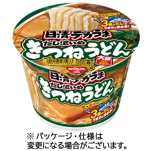 日清食品 日清デカうま きつねうどん 106g 12食/箱 ※軽（ご注文単位1箱）【直送品】 包装用品・店舗用品の通販 シモジマ