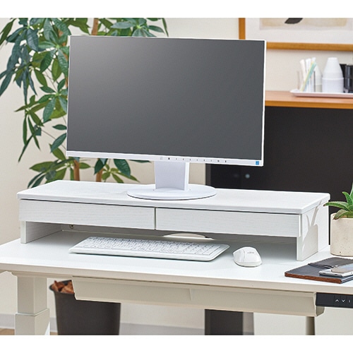 YAMAZEN デスク上スタンド引出し付 幅780mm ブラック DTS-H8025(BK) 1台（ご注文単位1台）【直送品】 包装用品・店舗用品の通販 シモジマ