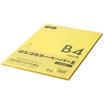 TANOSEE αエコカラーペーパーII B4 イエロー 少枚数パック 100枚/冊（ご注文単位1冊）【直送品】 包装用品・店舗用品の通販 シモジマ