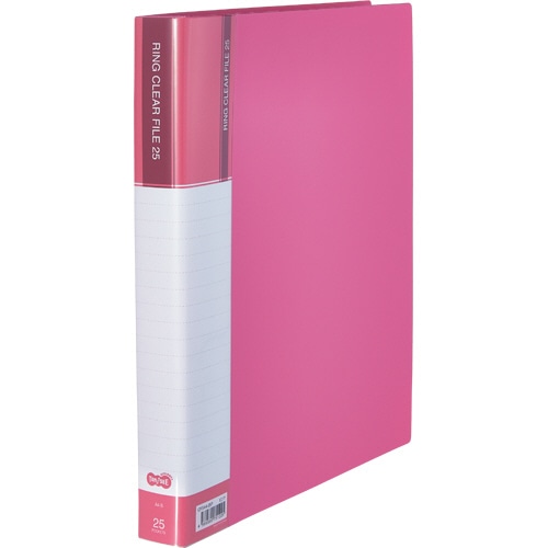 TANOSEE PPクリヤーファイル(差替式) A4タテ 30穴 25ポケット付属 背幅36mm ピンク 1冊（ご注文単位1冊）【直送品】 包装用品・店舗用品の通販 シモジマ