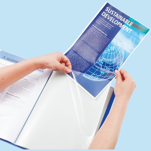 TANOSEE クリヤーファイル(台紙入) B4タテ 20ポケット 背幅15mm ブルー 1冊（ご注文単位1冊）【直送品】 包装用品・店舗用品の通販 シモジマ