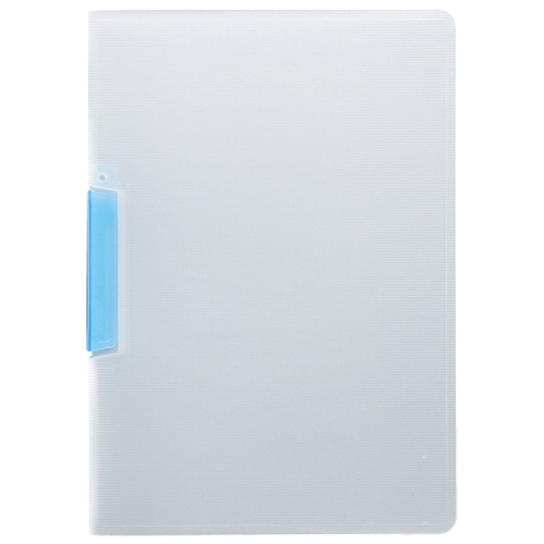 TANOSEE スライドクリップファイル A4タテ クリアブルー 20冊/セット（ご注文単位1セット）【直送品】 包装用品・店舗用品の通販 シモジマ
