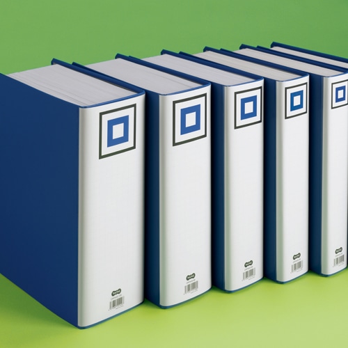 TANOSEE 両開きパイプ式ファイルV A4タテ 1000枚収容 100mmとじ 背幅115mm 青 10冊/セット（ご注文単位1セット）【直送品】 包装用品・店舗用品の通販 シモジマ