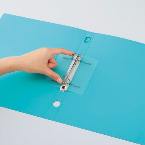 コクヨ リングファイル(NEOS) A4タテ 2穴 180枚収容 リング内径22mm 背幅27mm ターコイズブルー フ-NE420NB 10冊/セット（ご注文単位1セット）【直送品】 包装用 ...