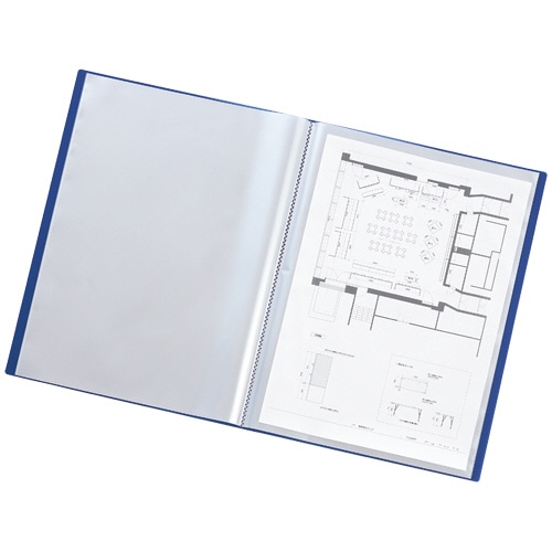リヒトラブ soeru クリヤーブック B4タテ 20ポケット 背幅11mm インディゴブルー N-8132-11 1冊（ご注文単位1冊）【直送品】 包装用品・店舗用品の業務用通販 シモジマ公式