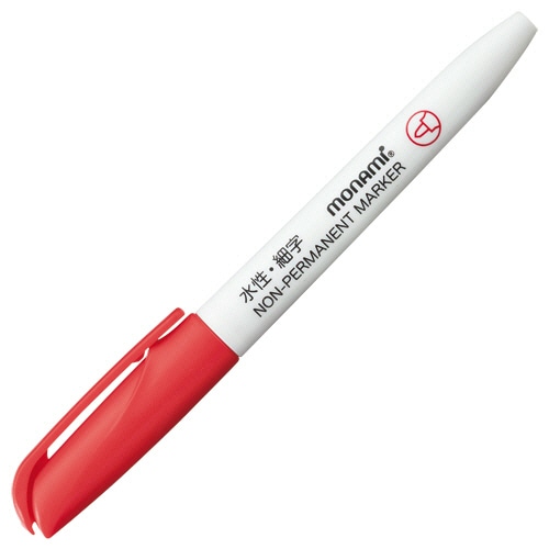 モナミ NON-PERMANENT MARKER（ACCU LINER PEN X-FINE） 赤 12903 1本（ご注文単位1本）【直送品 ...