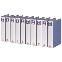 TANOSEE 両開きパイプ式ファイル A4タテ 500枚収容 50mmとじ 背幅66mm 青 1セット（30冊）（ご注文単位1セット）【直送品】 包装用品・店舗用品の通販 シモジマ