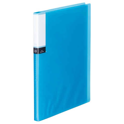 TANOSEE クリアブック（透明表紙） A4タテ 24ポケット 背幅15mm ブルー 1セット（40冊）（ご注文単位1セット）【直送品】 包装用品・店舗用品の通販 シモジマ