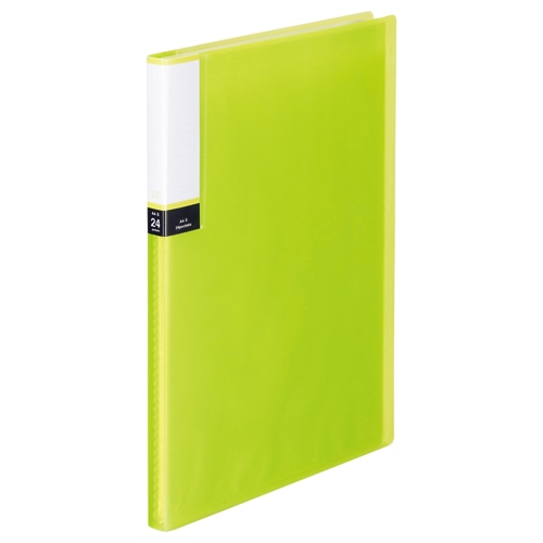 TANOSEE クリアブック（透明表紙） A4タテ 24ポケット 背幅15mm グリーン 1セット（40冊）（ご注文単位1セット）【直送品】 包装用品・店舗用品の通販 シモジマ