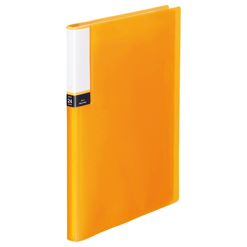 TANOSEE クリアブック（透明表紙） A4タテ 24ポケット 背幅15mm オレンジ 1セット（40冊）（ご注文単位1セット）【直送品】 包装用品・店舗用品の通販 シモジマ