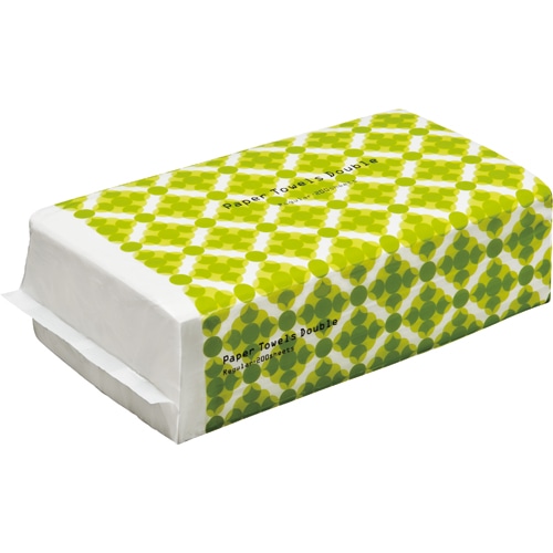 TANOSEE ペーパータオル ダブルタイプ（レギュラー） 200組／パック 1セット（150パック：30パック×5ケース）（ご注文単位1セット）【直送品】 包装用品・店舗用品の業務用通販 ...