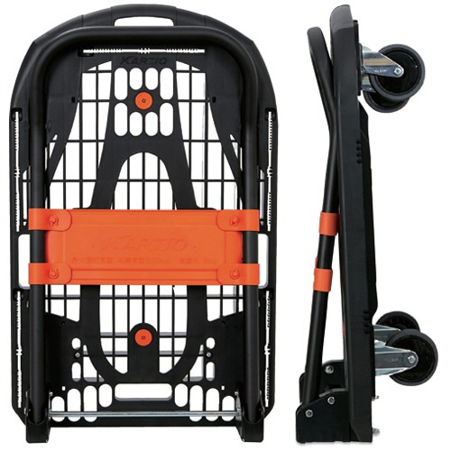 TRUSCO 軽量樹脂台車 カルティオ 780×490mm 折畳み 黒 MPK-780-BK 1台（ご注文単位1台）【直送品】 包装用品・店舗用品の業務用通販 シモジマ公式