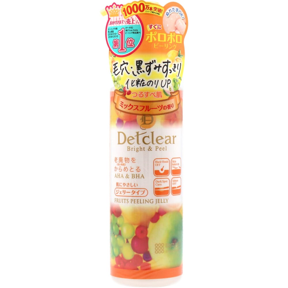 明色化粧品 DETクリア ブライト＆ピール ピーリングジェリー ミックスフルーツの香り 180mL 1個（ご注文単位1個）【直送品】 包装用品・店舗用品の業務用通販 シモジマ公式
