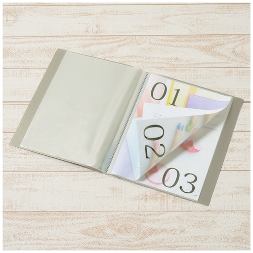 プラス PLUS クリアファイル スーパーエコノミー A4-S 20ポケット グレー 88-420 1冊（ご注文単位1冊）【直送品】 包装用品・店舗用品の通販 シモジマ