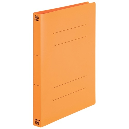 プラス PLUS PPフラットファイルA4S厚綴No.121PW 1冊 オレンジ 1冊（ご注文単位1冊）【直送品】 包装用品・店舗用品の通販 シモジマ