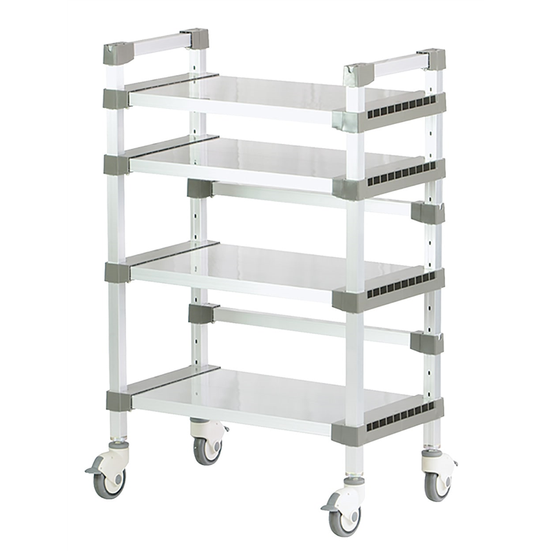 アルアップワゴン W374-3段タイプ(キャスターφ100全ストッパー付) 1個（ご注文単位1個）【直送品】 包装用品・店舗用品の通販 シモジマ