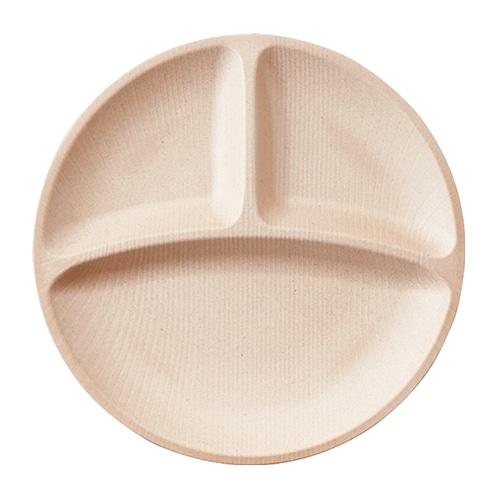 台和 バイオマスメラミン食器 25cm3ツ仕切プレート ナチュラルベージュ WD-15-NBE 1枚（ご注文単位1枚）【直送品】 包装用品・店舗用品の通販 シモジマ