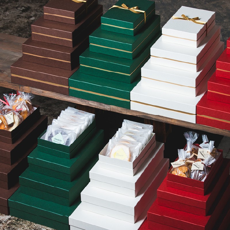【オリジナル印刷】ギフトBOX ベーシックコンビA M1053 箔押し1色 100個 包装用品・店舗用品の通販 シモジマ