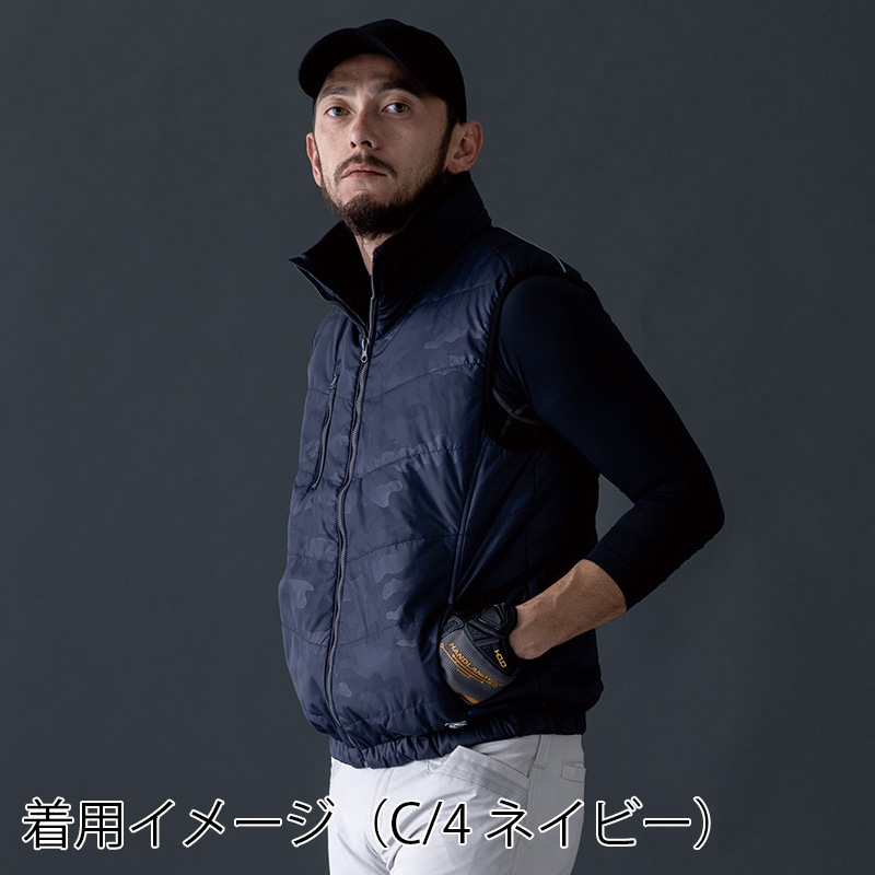 tASkfoRce 中綿エンボスベスト ブルーグレー S 01099 1枚（ご注文単位1枚）【直送品】 包装用品・店舗用品の業務用通販 シモジマ公式