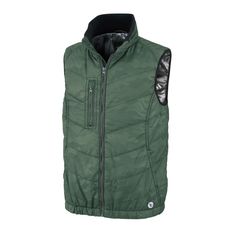 tASkfoRce 中綿エンボスベスト アーミーグリーン LL 01099 1枚（ご注文単位1枚）【直送品】 包装用品・店舗用品の通販 シモジマ