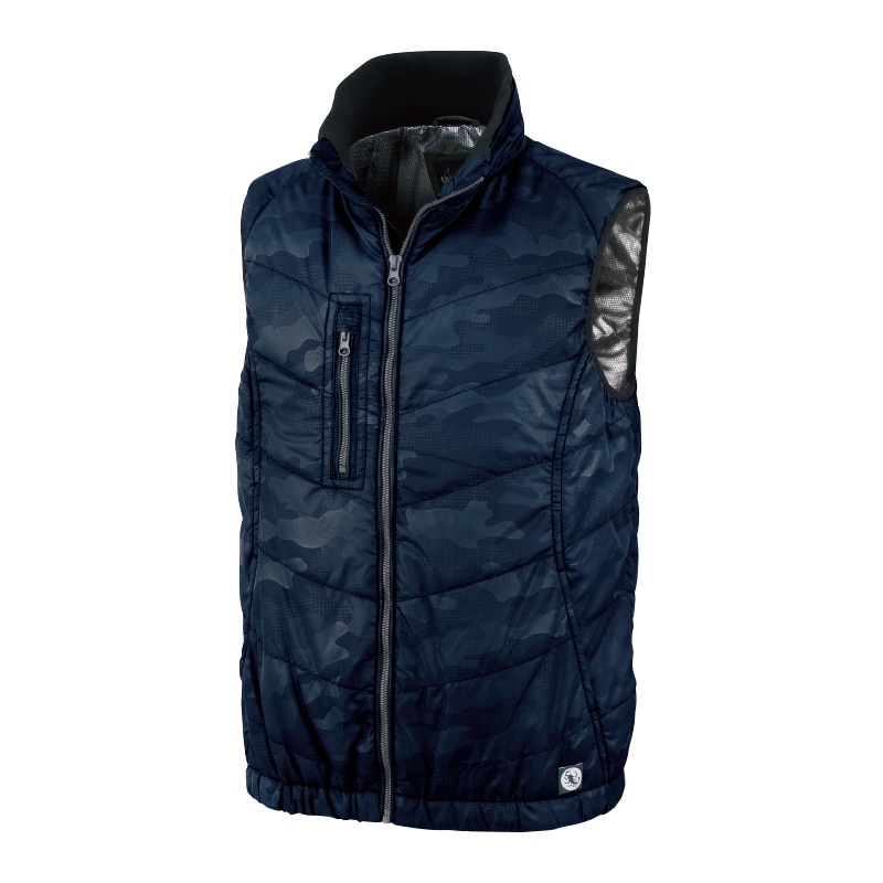 tASkfoRce 中綿エンボスベスト ネイビー M 01099 1枚（ご注文単位1枚）【直送品】 包装用品・店舗用品の通販 シモジマ