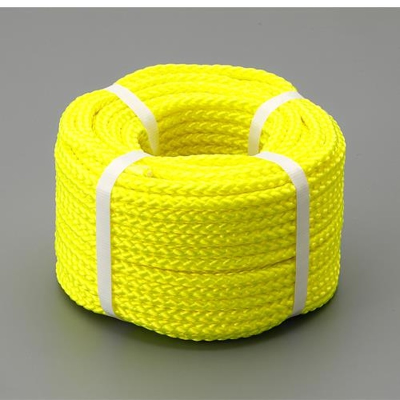 エスコ EA628MT-12 8mmx20mポリエステルロープ(蛍光色) 1個（ご注文単位1個）【直送品】 包装用品・店舗用品の通販 シモジマ