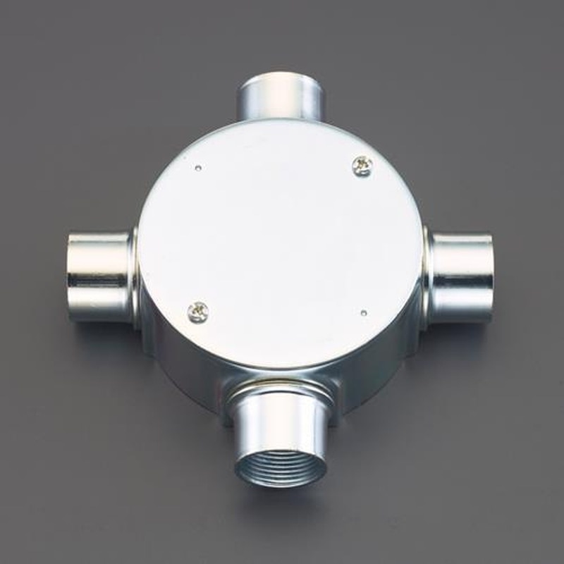 エスコ EA940CS-672 C25丸形露出ボックス(4方出/薄鋼用) 1個（ご注文単位1個）【直送品】 包装用品・店舗用品の通販 シモジマ