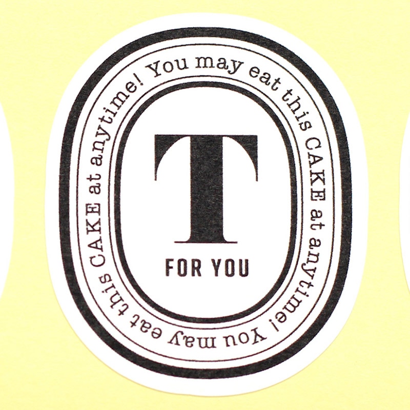 cotta イニシャルシール 92985 T 10枚/束（ご注文単位1束）【直送品】 包装用品・店舗用品の業務用通販 シモジマ公式