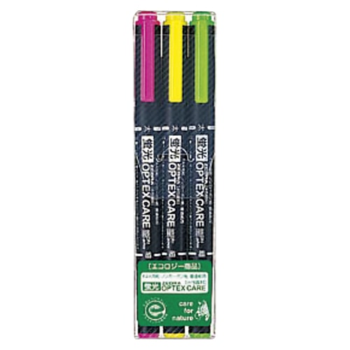 WKCR1-3C 蛍光オプテックス・ケア 3色セット 1セット (ご注文単位1セット)【直送品】 包装用品・店舗用品の通販 シモジマ