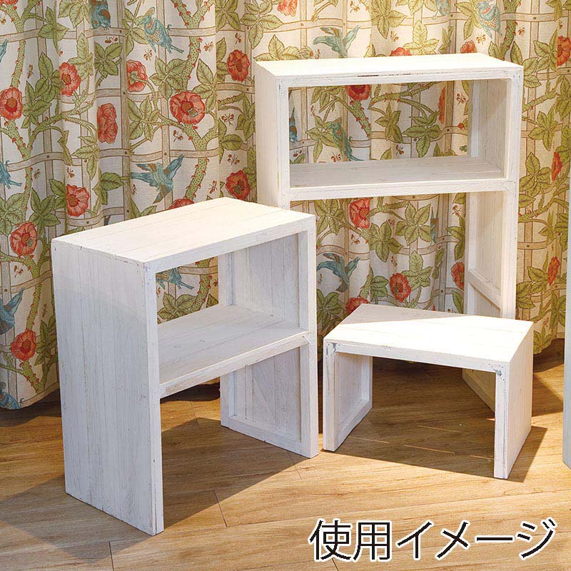 ヒルトップ 木製3段入れ子スタンド 幅60cm TW216 1セット（ご注文単位1セット）【直送品】 包装用品・店舗用品の通販 シモジマ